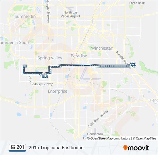 201 Route: Schedules, Stops & Maps - 201b Tropicana Eastbound (Updated)
