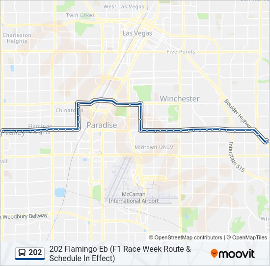 202 Route: Schedules, Stops & Maps - 202 Flamingo Westbound (Updated)