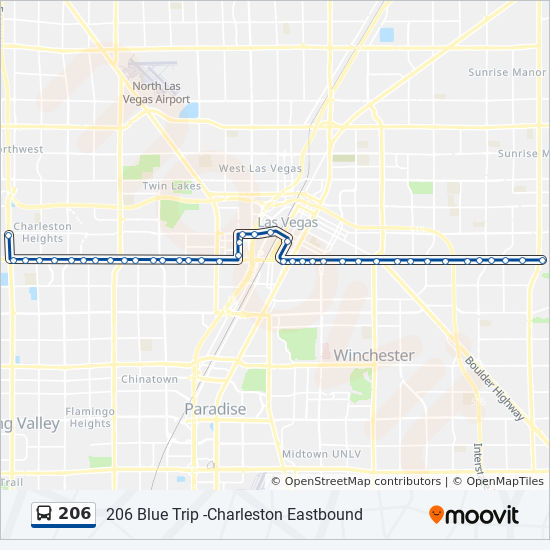 206 Route: Schedules, Stops & Maps - 206 Blue Trip -Charleston ...