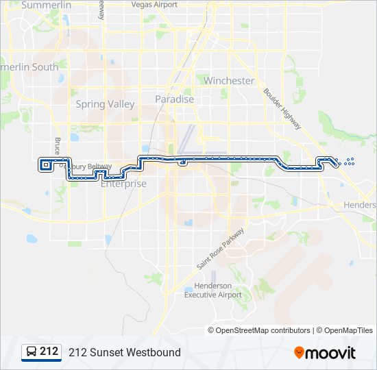 212 Route: Schedules, Stops & Maps - 212 Sunset Westbound (Updated)