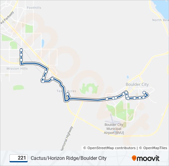 221 Route: Schedules, Stops & Maps - 221 Toward Boulder City (Updated)