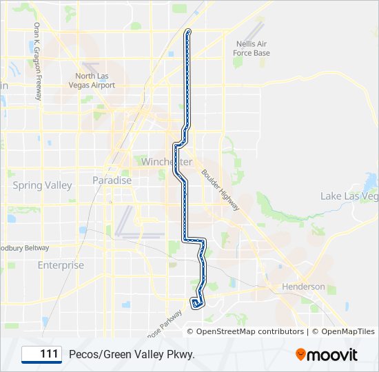 111 Route: Schedules, Stops & Maps - 111b Green Valley Pkwy / Pecos ...