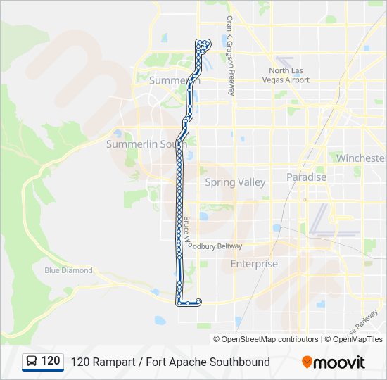 120 Route: Schedules, Stops & Maps - 120 Rampart / Fort Apache ...