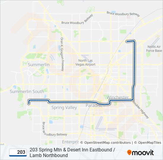 203 Route: Schedules, Stops & Maps - 203 Spring Mtn & Desert Inn ...
