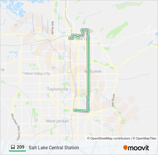 209 Route: Schedules, Stops & Maps - Salt Lake Central Station (Updated)