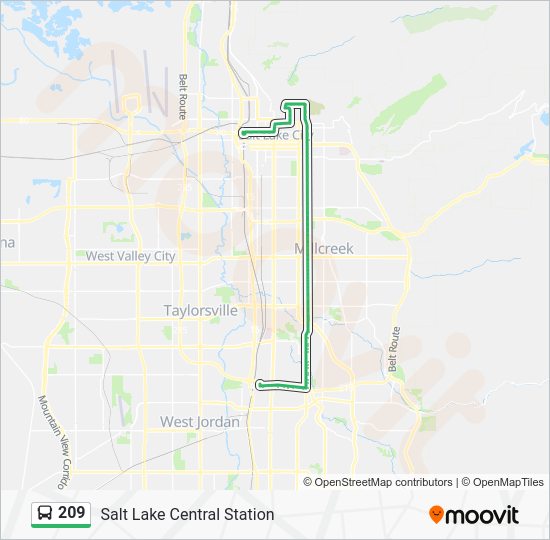 209 Route: Schedules, Stops & Maps - Salt Lake Central Station (Updated)