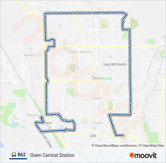 862 Route: Schedules, Stops & Maps - Orem Central Station (Updated)