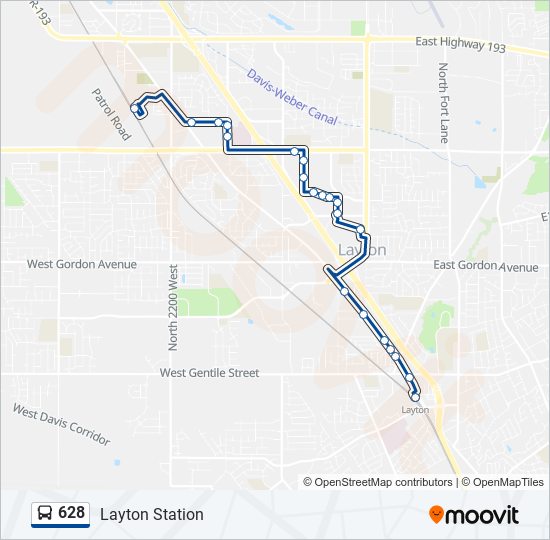 628 Route: Schedules, Stops & Maps - Layton Station (Updated)