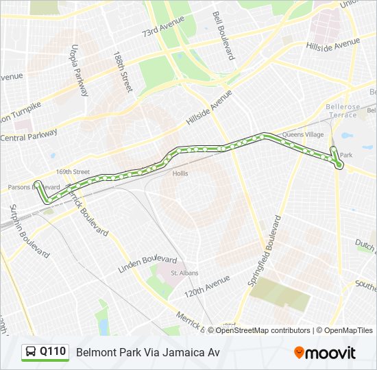 q110 Route: Schedules, Stops & Maps - Belmont Park Via Jamaica Av (Updated)