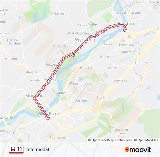 Ruta 11: horarios, paradas y mapas - Intermodal (Actualizado)