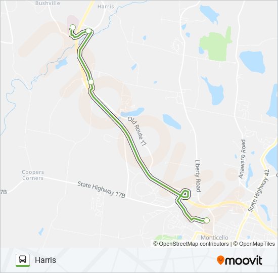 Ruta shortline hudson: horarios, paradas y mapas - Harris (Actualizado)