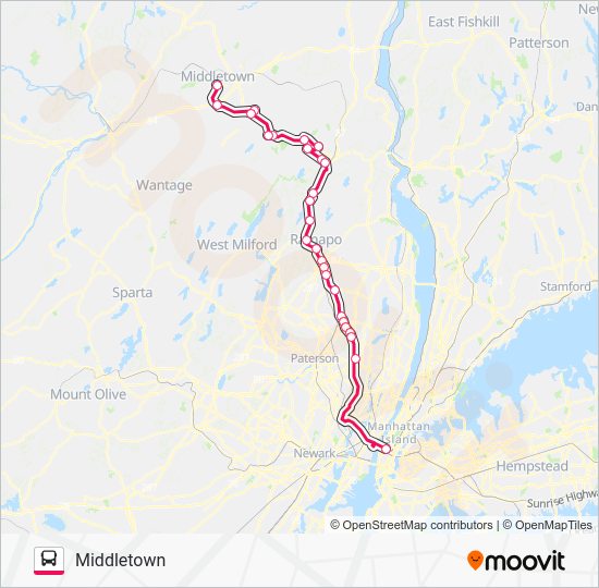 SHORTLINE HUDSON Route: Schedules, Stops & Maps - Middletown (Updated)