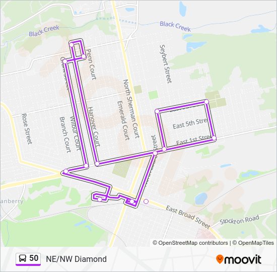 Ruta 50: horarios, paradas y mapas - Ne/Nw Diamond (Actualizado)