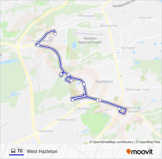 Ruta 70: horarios, paradas y mapas - West Hazleton (Actualizado)