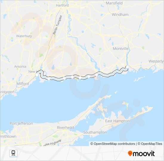 Ruta COMMUTER RAIL: horarios, paradas y mapas - New London (Actualizado)