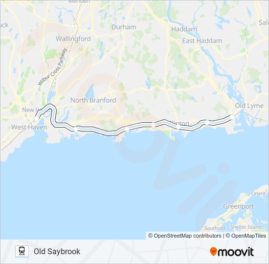 COMMUTER RAIL Route: Schedules, Stops & Maps - Old Saybrook (Updated)
