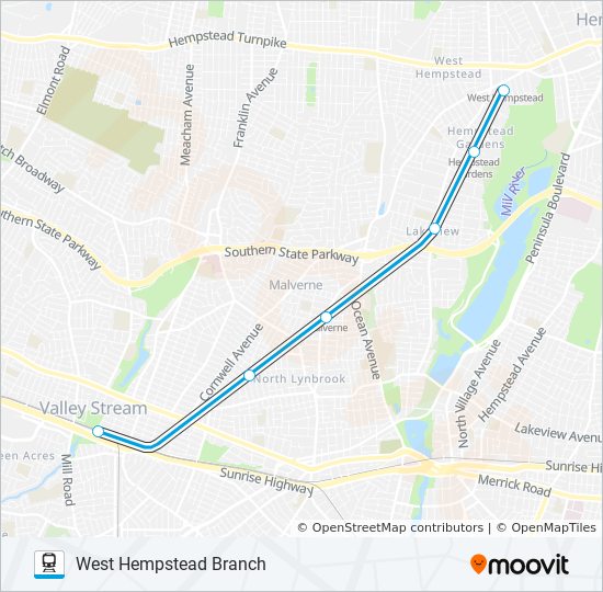 west hempstead branch Route: Schedules, Stops & Maps - Valley Stream ...
