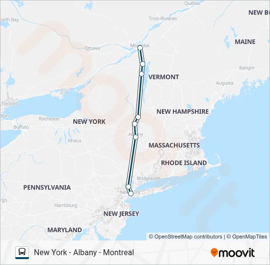 GREYHOUND US0200 Route: Schedules, Stops & Maps - Montreal (Gare D ...