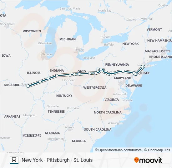 GREYHOUND US0421 Route: Schedules, Stops & Maps - St Louis Bus Station ...