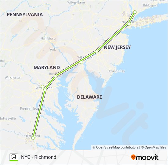 Ruta FLIXBUS 2605: horarios, paradas y mapas - Richmond (E Grace St ...