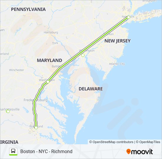 Ruta flixbus 2605: horarios, paradas y mapas - New York Midtown (31st ...