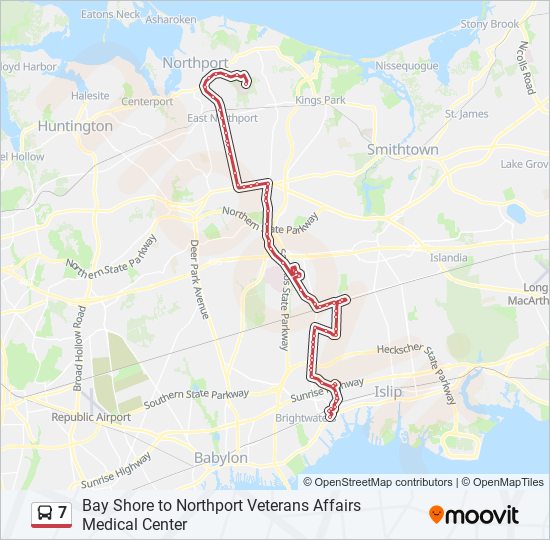 7 Route: Schedules, Stops & Maps - Bay Shore Via Brentwood Railroad ...