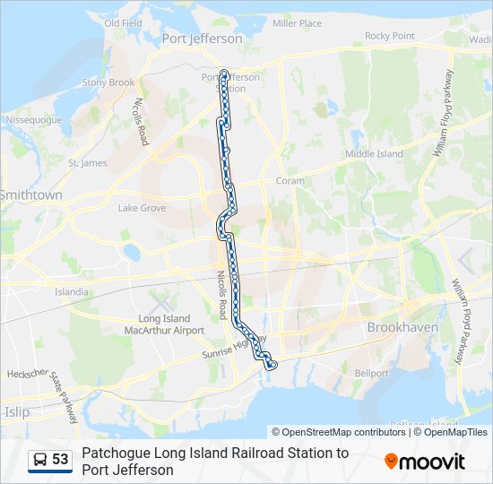 53 Route: Schedules, Stops & Maps - Port Jefferson Station Via Sccc ...
