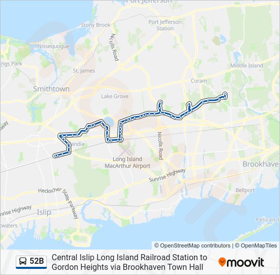 Ruta 52b: horarios, paradas y mapas - Gordon Heights Via Brookhaven ...