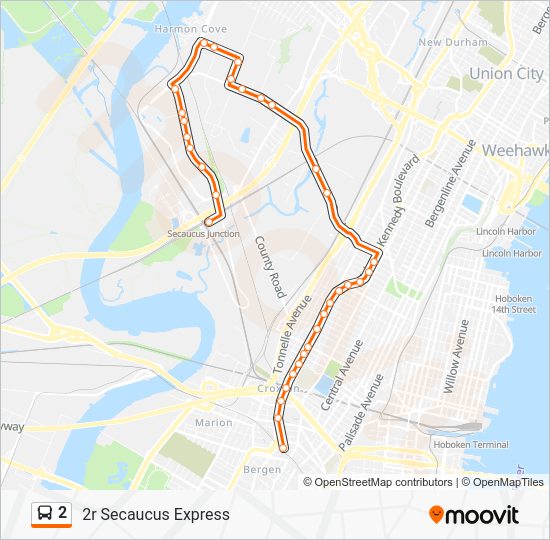 2 Route: Schedules, Stops & Maps - 2r Secaucus Express (Updated)