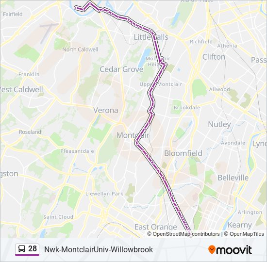 Ruta 28: horarios, paradas y mapas - Newark Lt Rail Bloomfield Ave ...