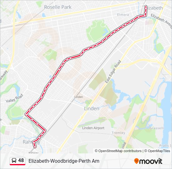 48 Route: Schedules, Stops & Maps - Rahway (Updated)