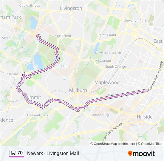 70 Route: Schedules, Stops & Maps - Irvington Term Via Vauxhall (Updated)