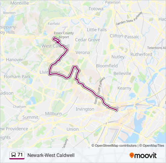 71 Route: Schedules, Stops & Maps - West Caldwell Via Henderson (Updated)