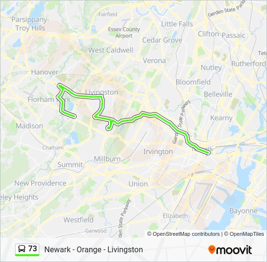 73 Route: Schedules, Stops & Maps - Newark Penn Station (Updated)