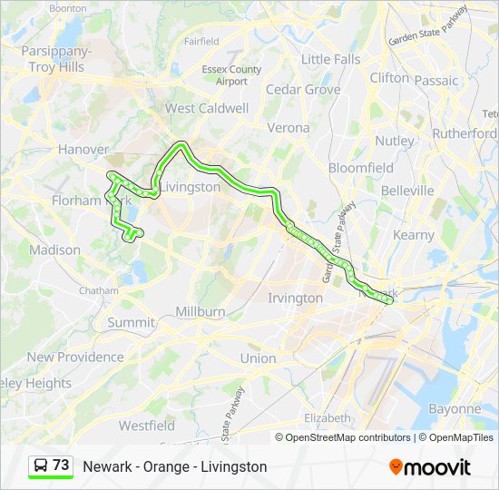 73 Route: Schedules, Stops & Maps - I-280 Express Newark Via Eisenhower ...