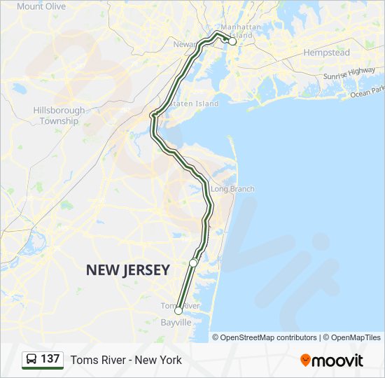 137 Route: Schedules, Stops & Maps - Toms River Parkway Exp (Updated)