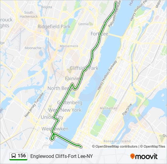 156 Route: Schedules, Stops & Maps - Englewood Cliffs Via Park Ave ...