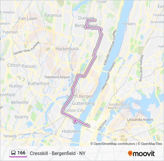 166 Route: Schedules, Stops & Maps - 166t Turnpike Express Cresskill ...