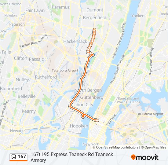 167 Route: Schedules, Stops & Maps - 167t I-95 Express Teaneck Rd ...