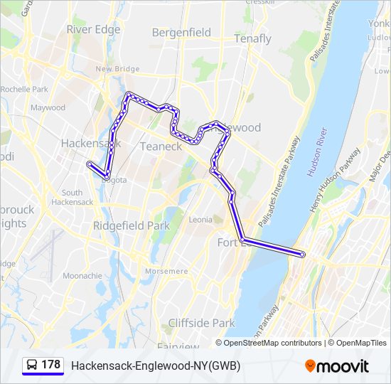178 Route: Schedules, Stops & Maps - New York Gw Bridge Bus Station ...