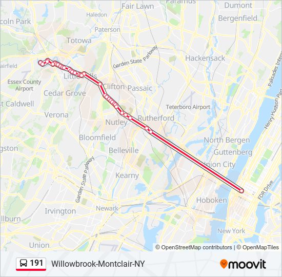 191 Route: Schedules, Stops & Maps - 191x Allwood Express Little Falls ...