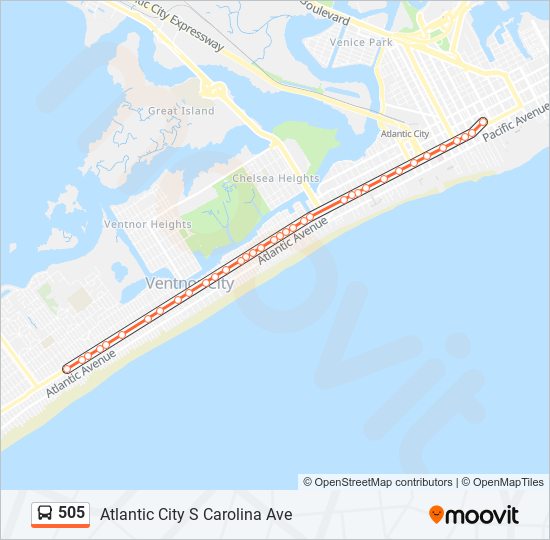 Ruta 505: horarios, paradas y mapas - Atlantic City S Carolina Ave ...