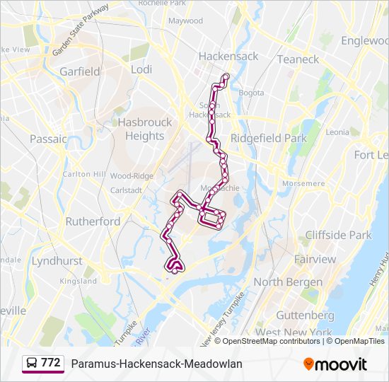 772 Route: Schedules, Stops & Maps - 772g Hackensack Via Gotham Parkway ...