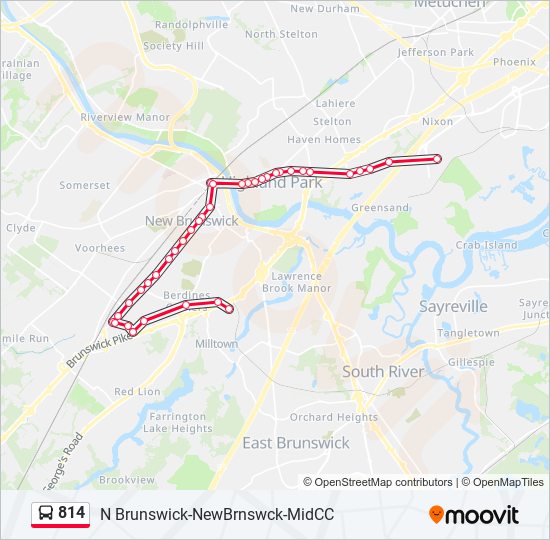 814 Route: Schedules, Stops & Maps - Middlesex College (Updated)