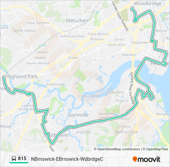 815 Route: Schedules, Stops & Maps - New Brunswick (Updated)