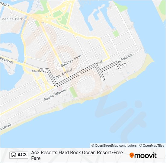 Ruta AC3: horarios, paradas y mapas - Ac3 Resorts Hard Rock Ocean ...