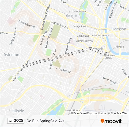 GO25 Route: Schedules, Stops & Maps - Go25 Irvington Bus Terminal (Updated)