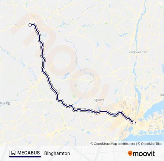 MEGABUS Route: Schedules, Stops & Maps - Binghamton (Updated)