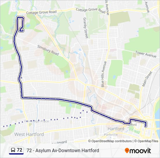 Ruta 72: horarios, paradas y mapas - 72 - Asylum Av-Downtown Hartford ...