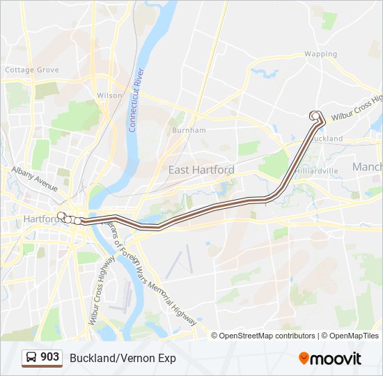 Ruta 903: horarios, paradas y mapas - 903 - Hartford Express (Actualizado)